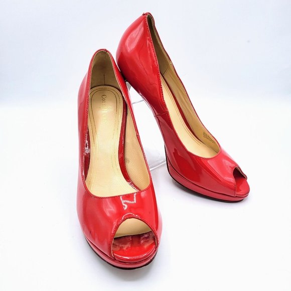 Cole Haan | Shoes | Cole Haan Collab Red Patent Leather Pump Opened ...